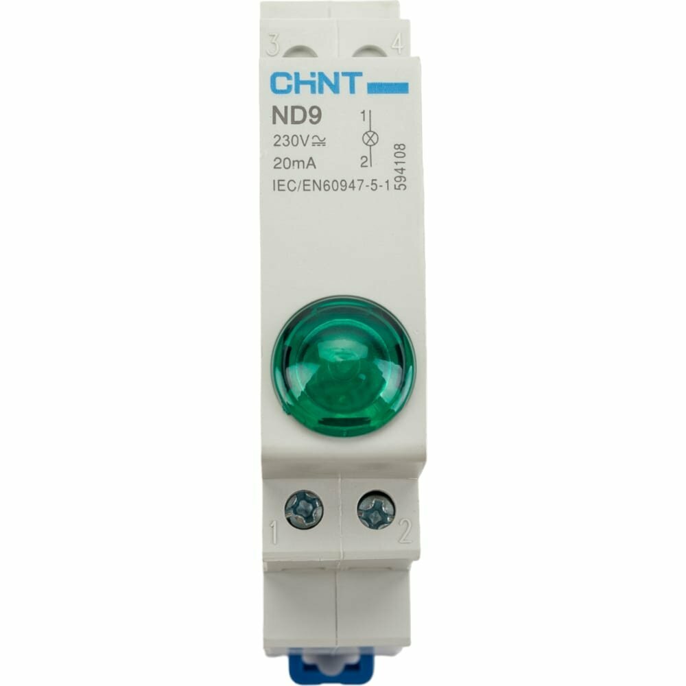 Индикатор CHINT ND9-1/g зеленый, AC/DC 230В LED 594108