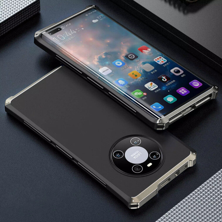 Противоударный чехол для Huawei Mate 40, Case, черный с золотым