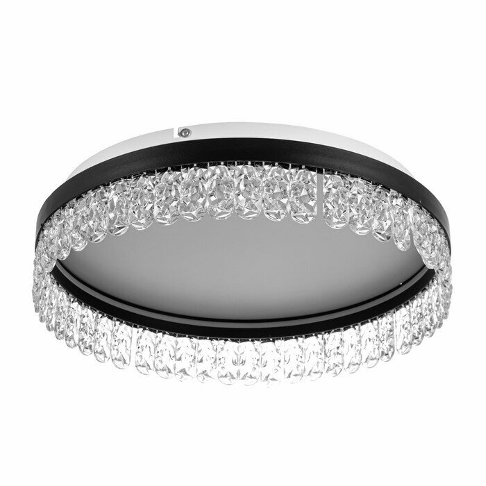 Люстра BayerLux «Бахрома», LED, 63 Вт, 3000-6000К, черное золото, 50×50×12 см