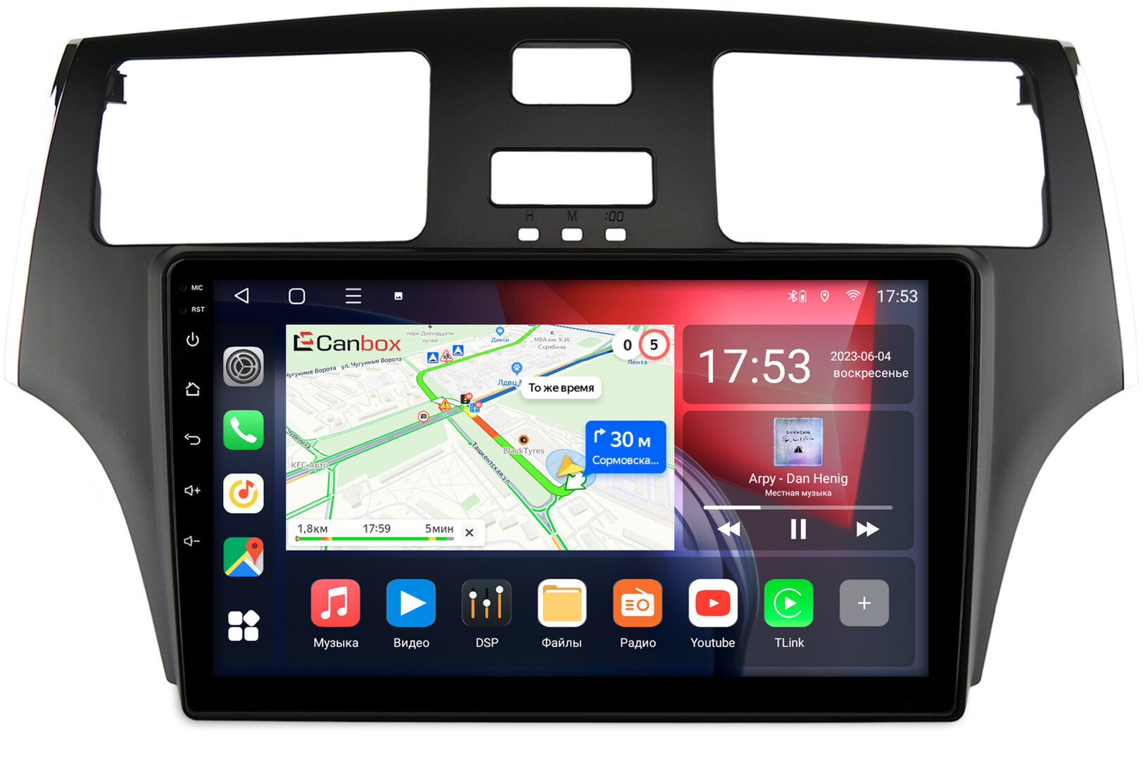 Штатная магнитола Toyota Windom 3 (XV30) 2001-2006 (черная) Canbox L-Line 4167-9-746 Android 10 (4G-SIM, 3/32, TS18, DSP, QLed)