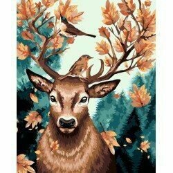 Картина по номерам на холсте на подрамнике 40х50 см "Вожак леса"