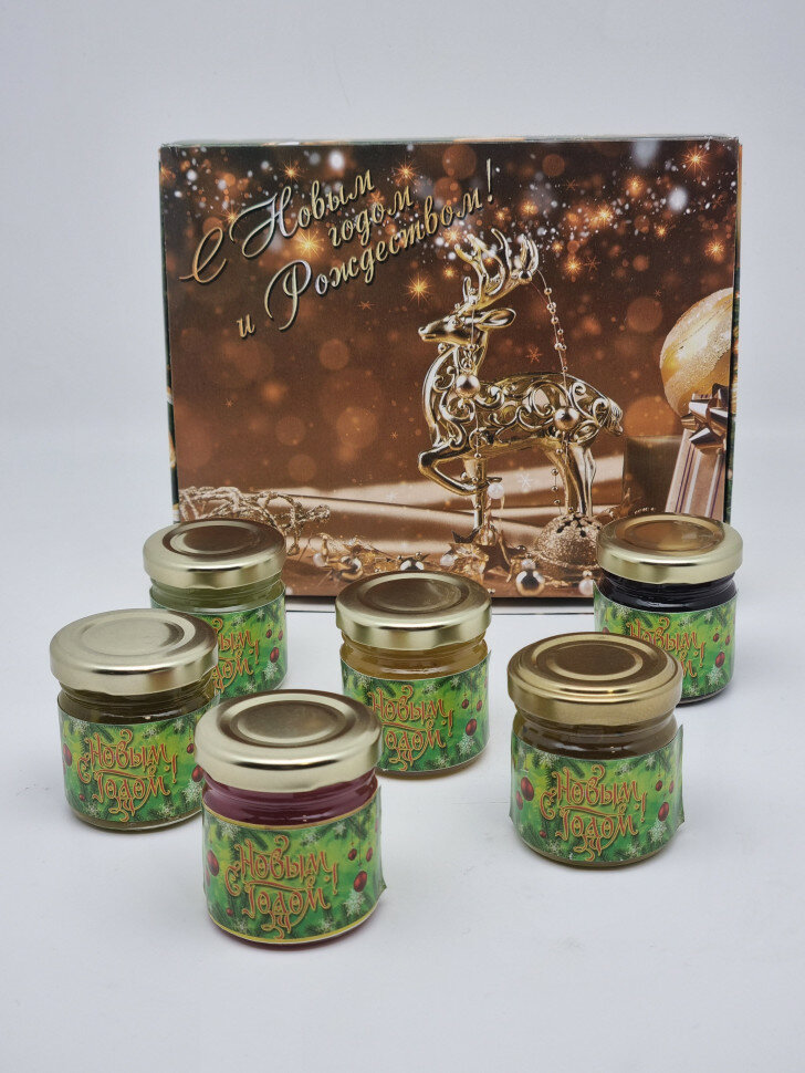 Набор 70 мёд и варенье с новым годом