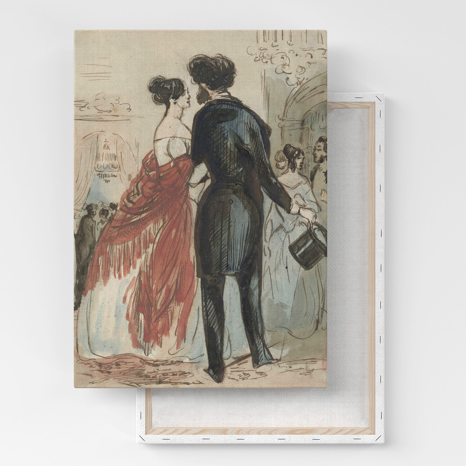 Картина на холсте, репродукция / Константен Гис - Arriving at the Hall / Размер 30 x 40 см