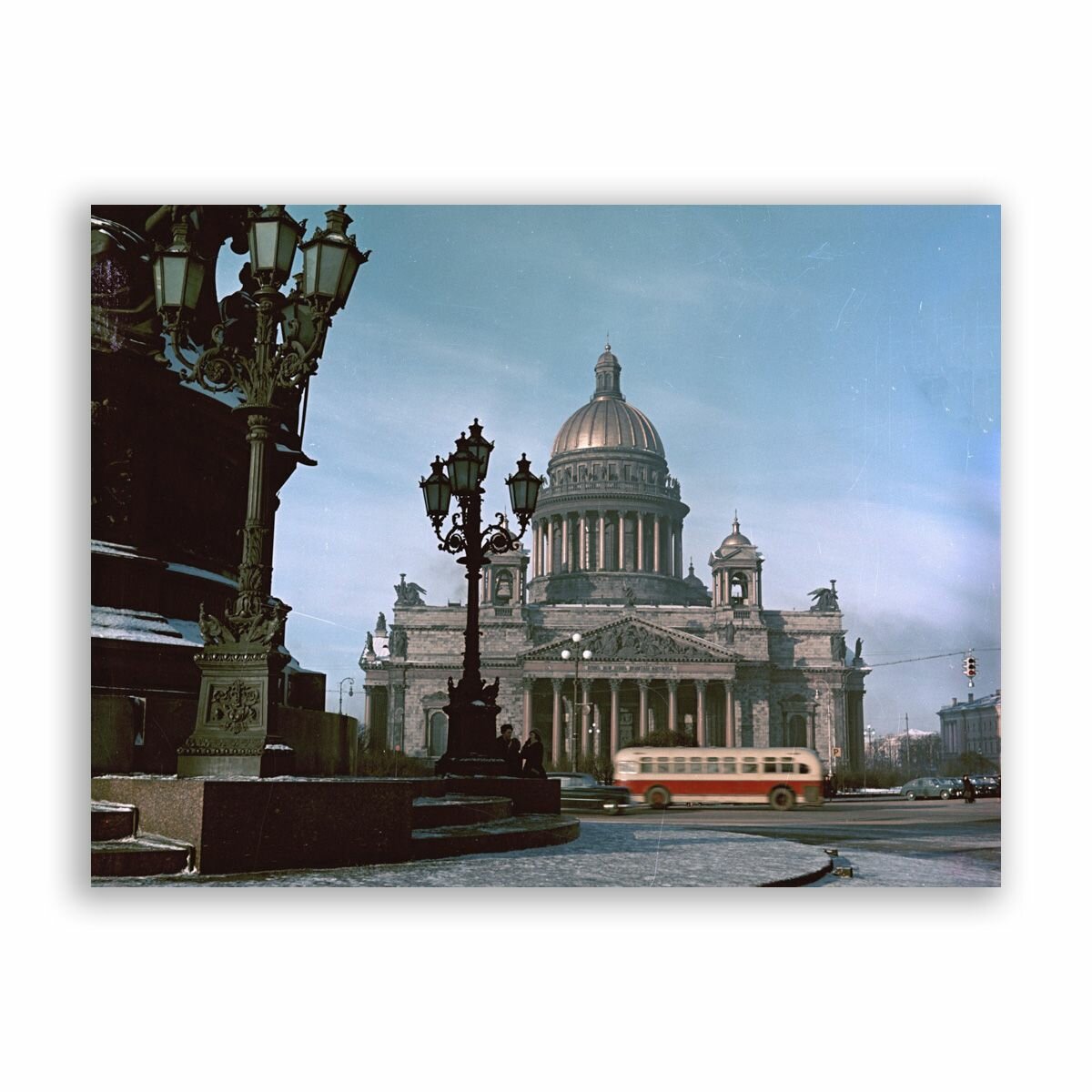 Советский постер, плакат на бумаге / Исаакиевский собор / Размер 40 x 53 см