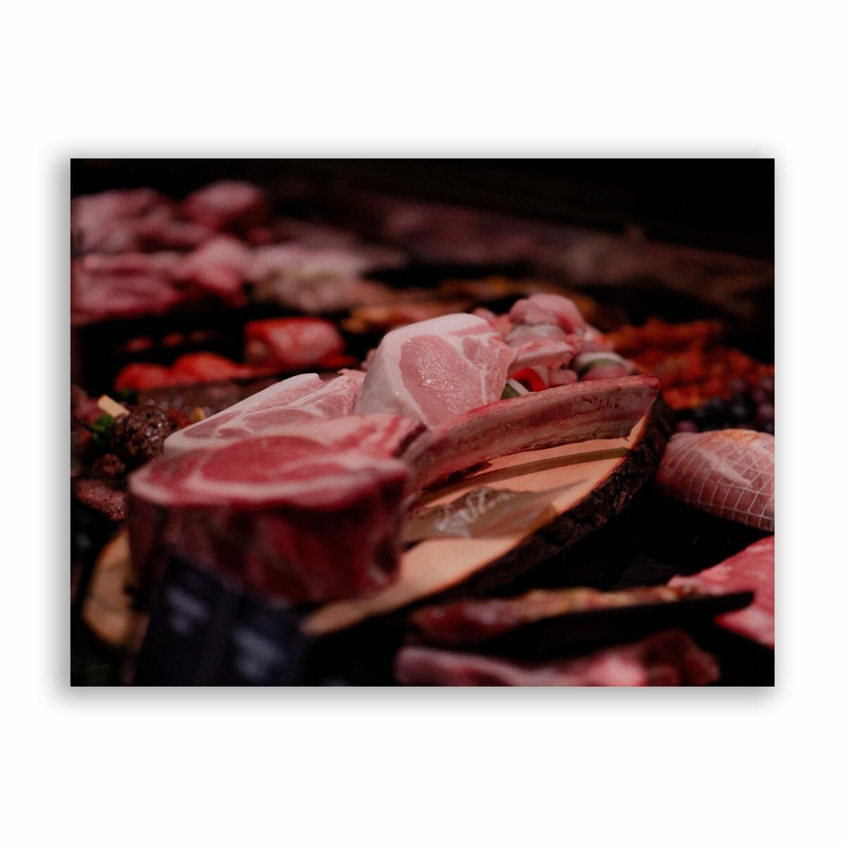 Постер, плакат на бумаге / Мясо / Размер 60 x 80 см
