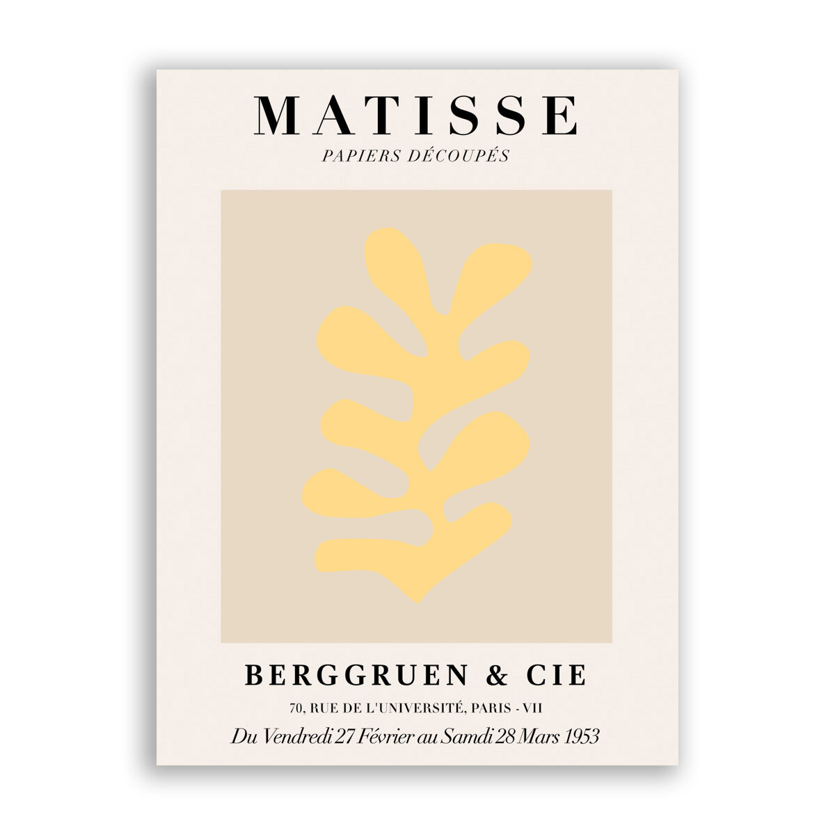 Постер, плакат на бумаге / Анри Матисс - Berggruen & Cie / Размер 30 x 40 см