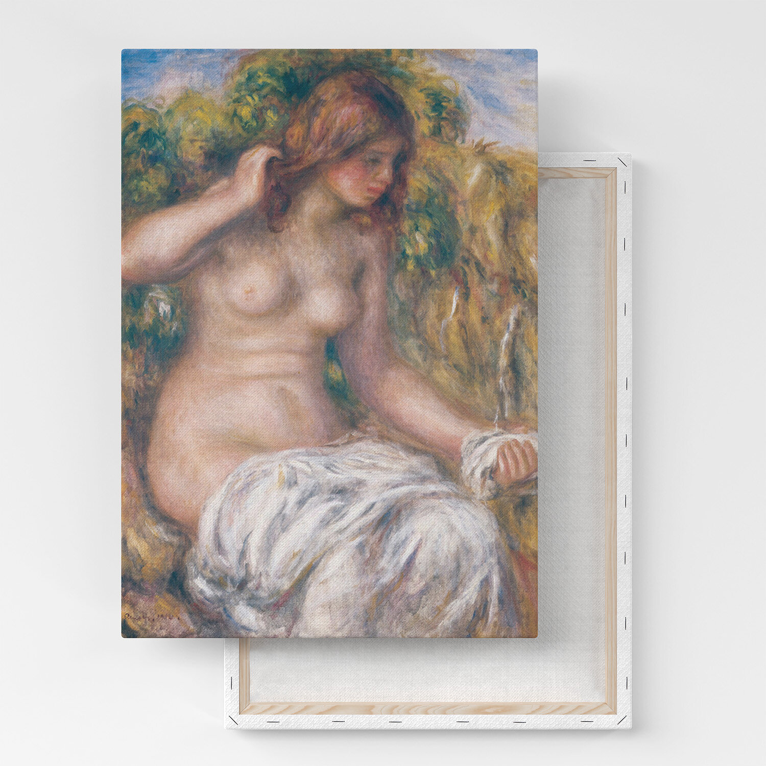 Картина на холсте, репродукция / Ренуар Пьер - Женщина к весне / Размер 40 x 53 см