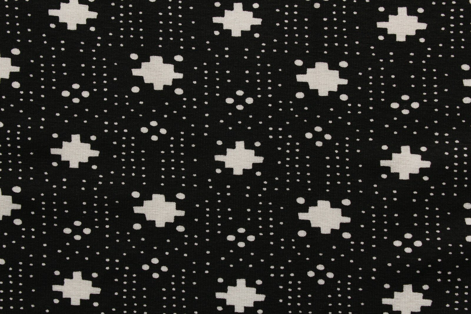 Ткань Трикотаж-стрейч чёрно-белый, ш146см, 0,5 м