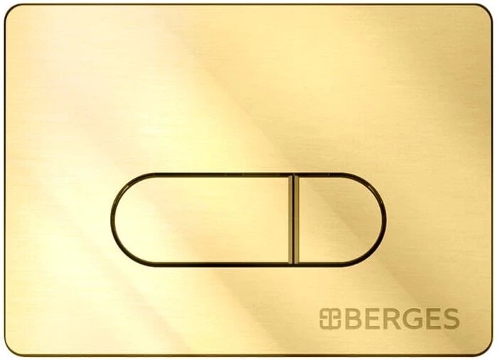 Кнопка смыва Berges Novum D9 040039M для инсталляции, золотой матовый