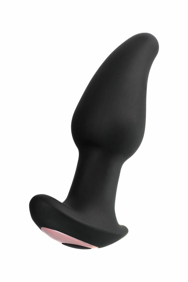 Анальная втулка Sex Expert эффектом римминга, силикон,10 режимов, черный, 14 см