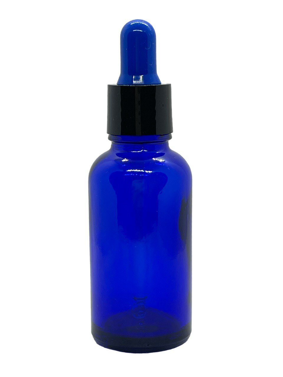 Набор пипеток для эфирных масел, флакон 30 мл, 6 штук, синее стекло, черная крышка, синяя груша