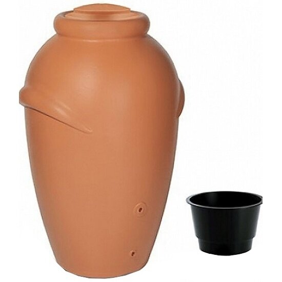 Водосборник Prosperplast Aquacan 360 л терракотовый ICAN360-R736, в комплекте кран, шланг