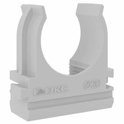 Держатель для трубы 20мм серый 100шт для МП DKC