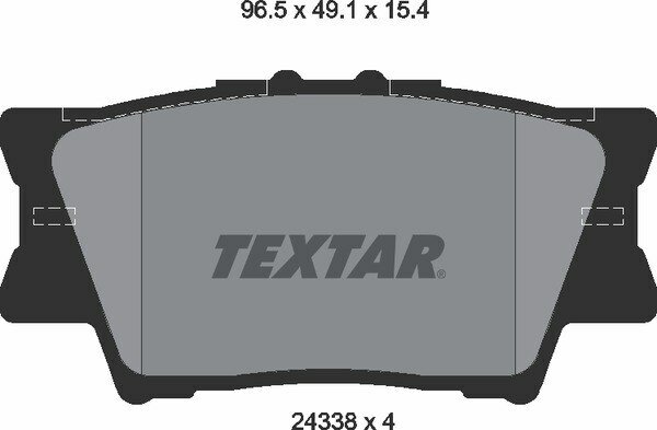 Колодки тормозные задние Textar 2433801 для стабильной работы тормозной системы автомобиля