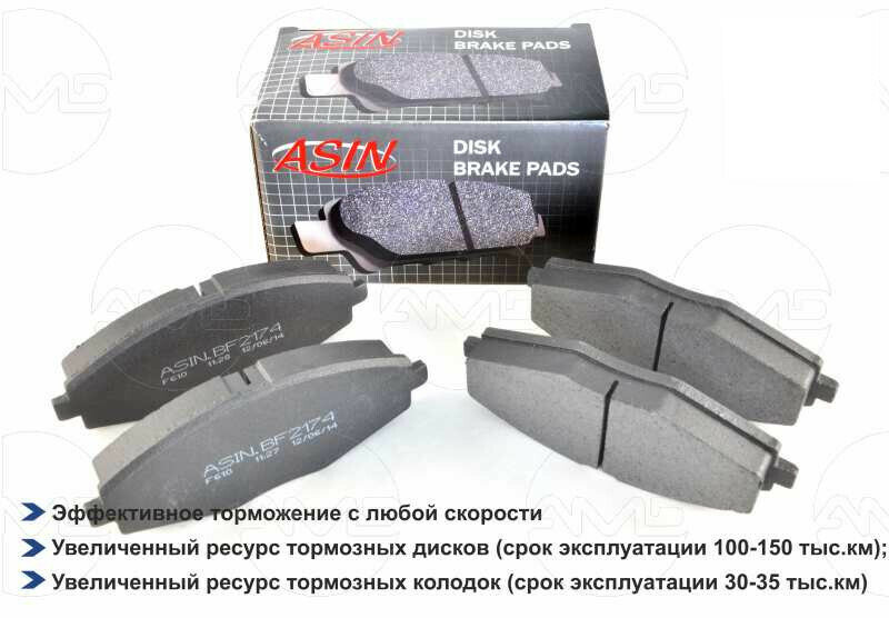 Колодка дискового тормоза 96273708 ASIN. BF2174 для DAEWOO Nexia R13 Matiz M100, M150 CHEVROLET Lanos T100 Spark M200