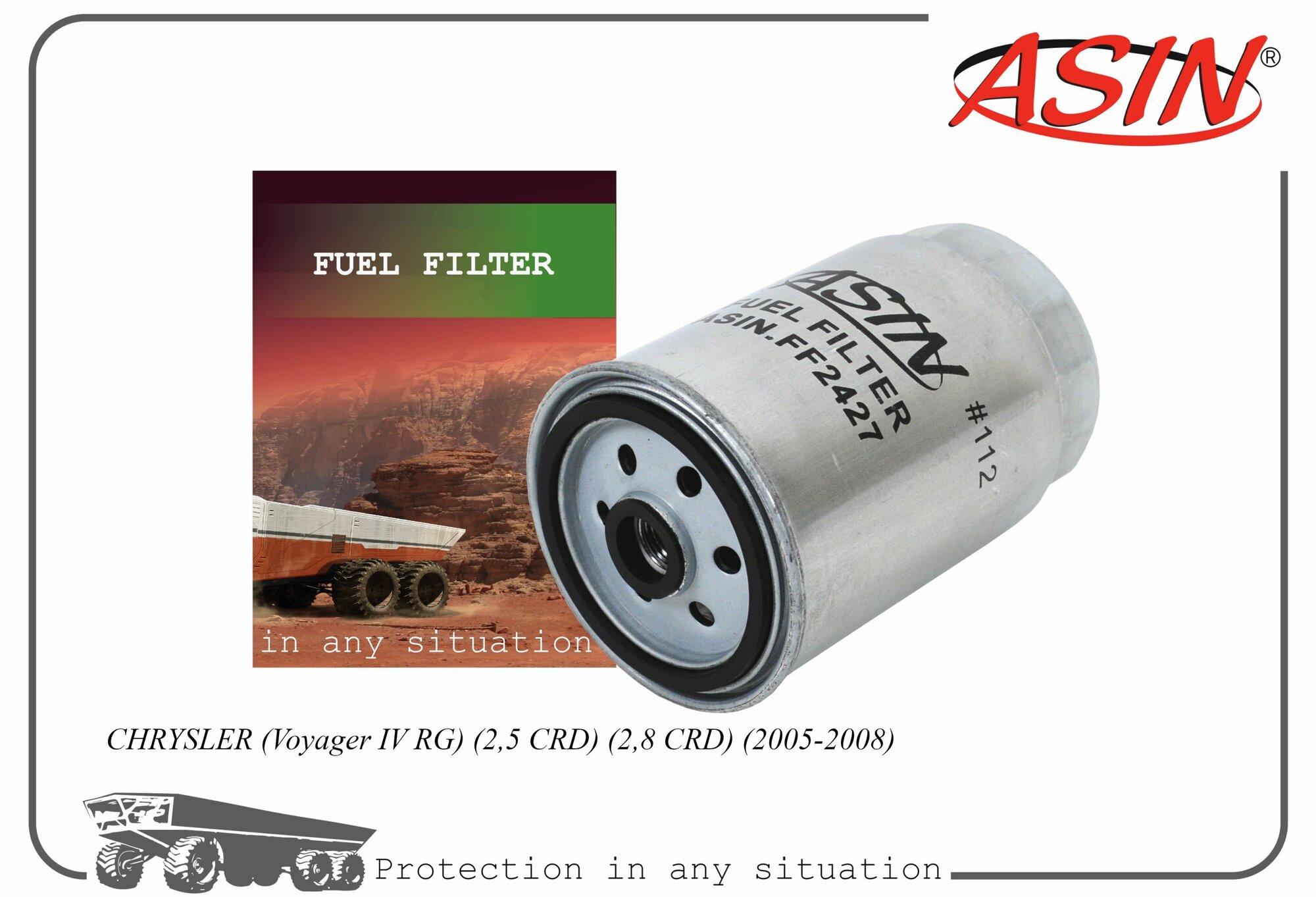 Фильтр топливный 04721303AA ASIN. FF2427 для CHRYSLER Voyager IV RG 2,5 CRD 2,8 CRD 2005-2008