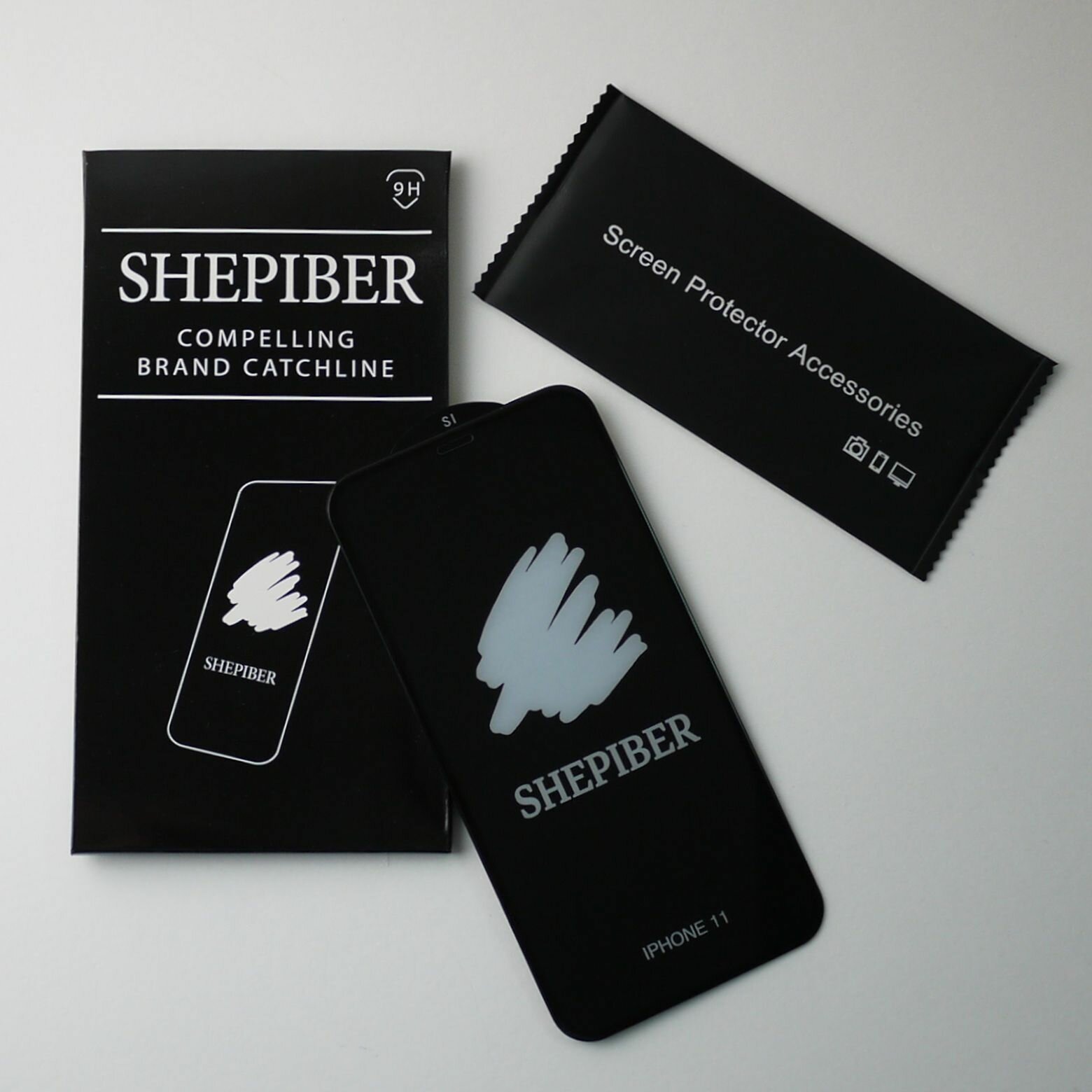 Защитное стекло SHEPIBER PREMIUM, для iPhone 11/XR, 3D, олеофобное, прозрачное