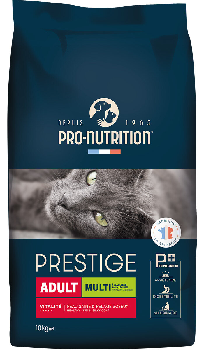 FLATAZOR PRESTIGE ADULT MULTI для взрослых кошек с птицей и овощами 10 кг