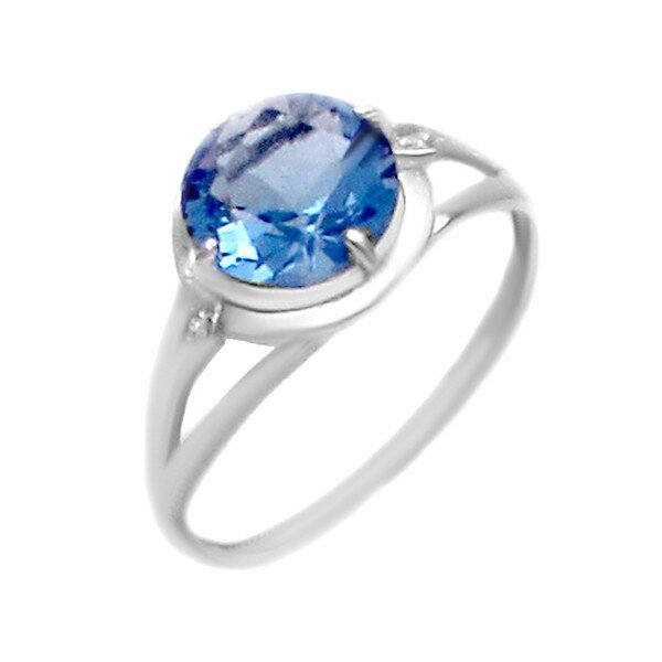 Кольцо, серебро, 925 проба, родирование, фианит