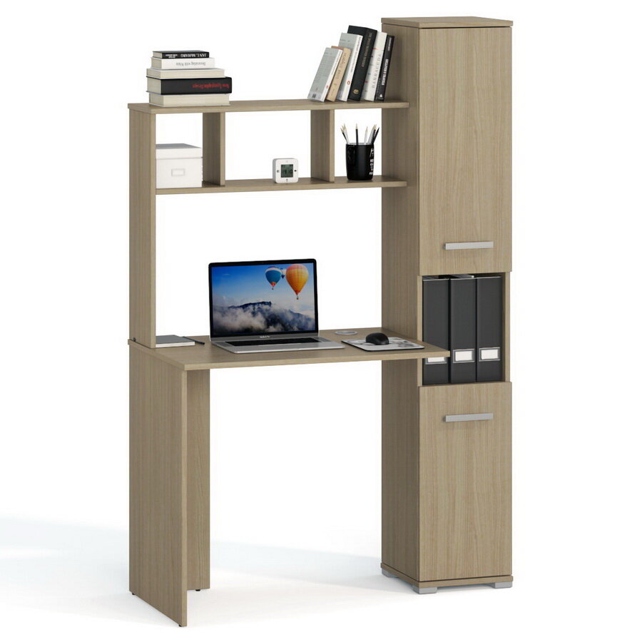 Стол компьютерный Вента-5 правый Ясень светлый