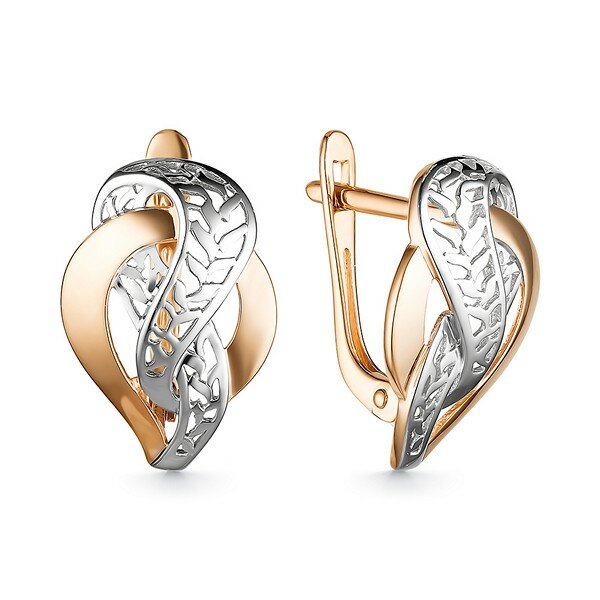 Серьги, красное золото, 585 проба