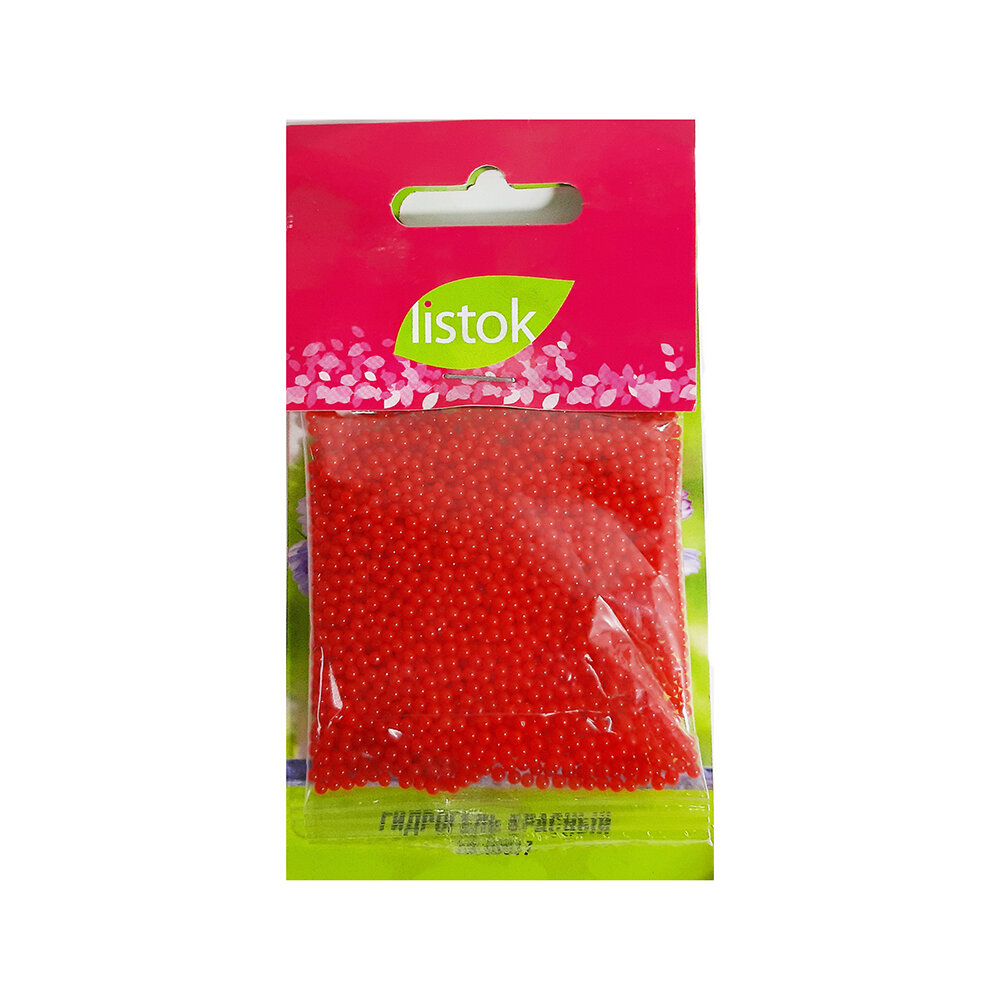 Гидрогель для цветов и рассады LISTOK (20г красный)