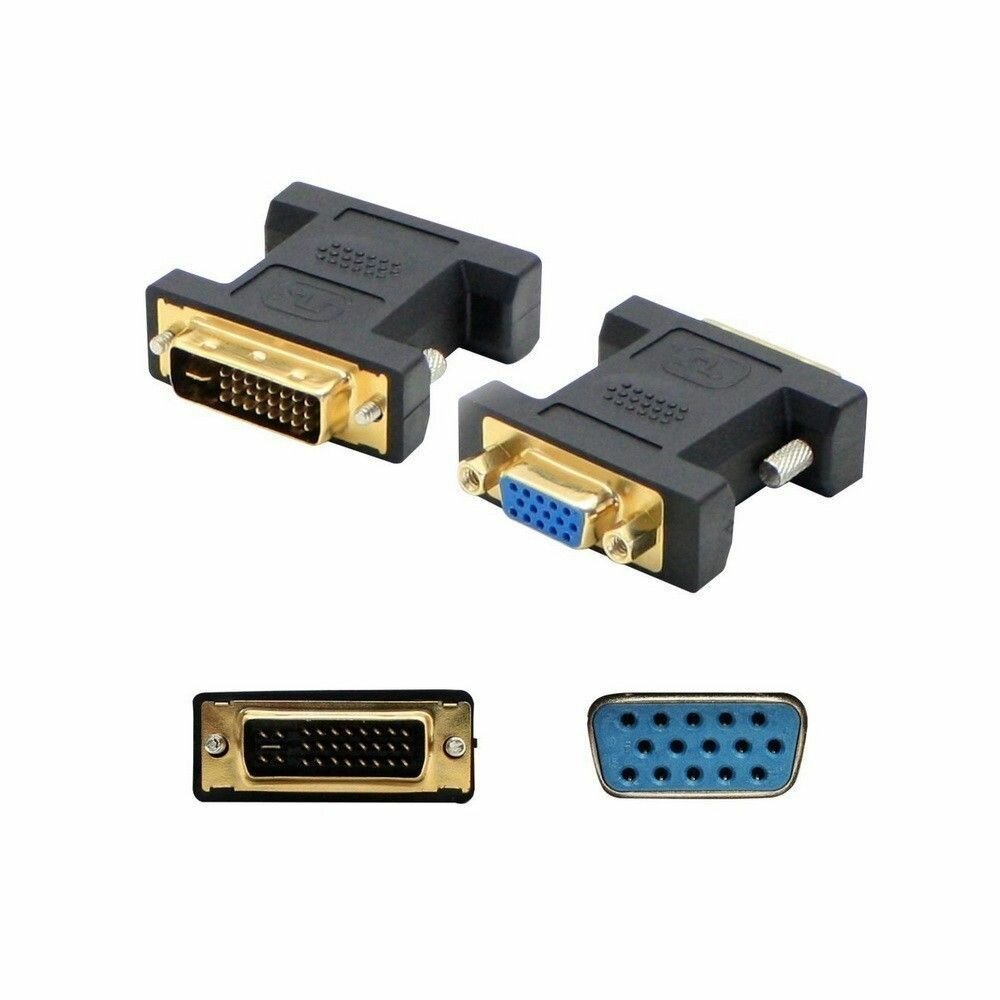 Переходник DVI-I (dual-link) (штекер) - VGA HD 15Pin (гнездо)