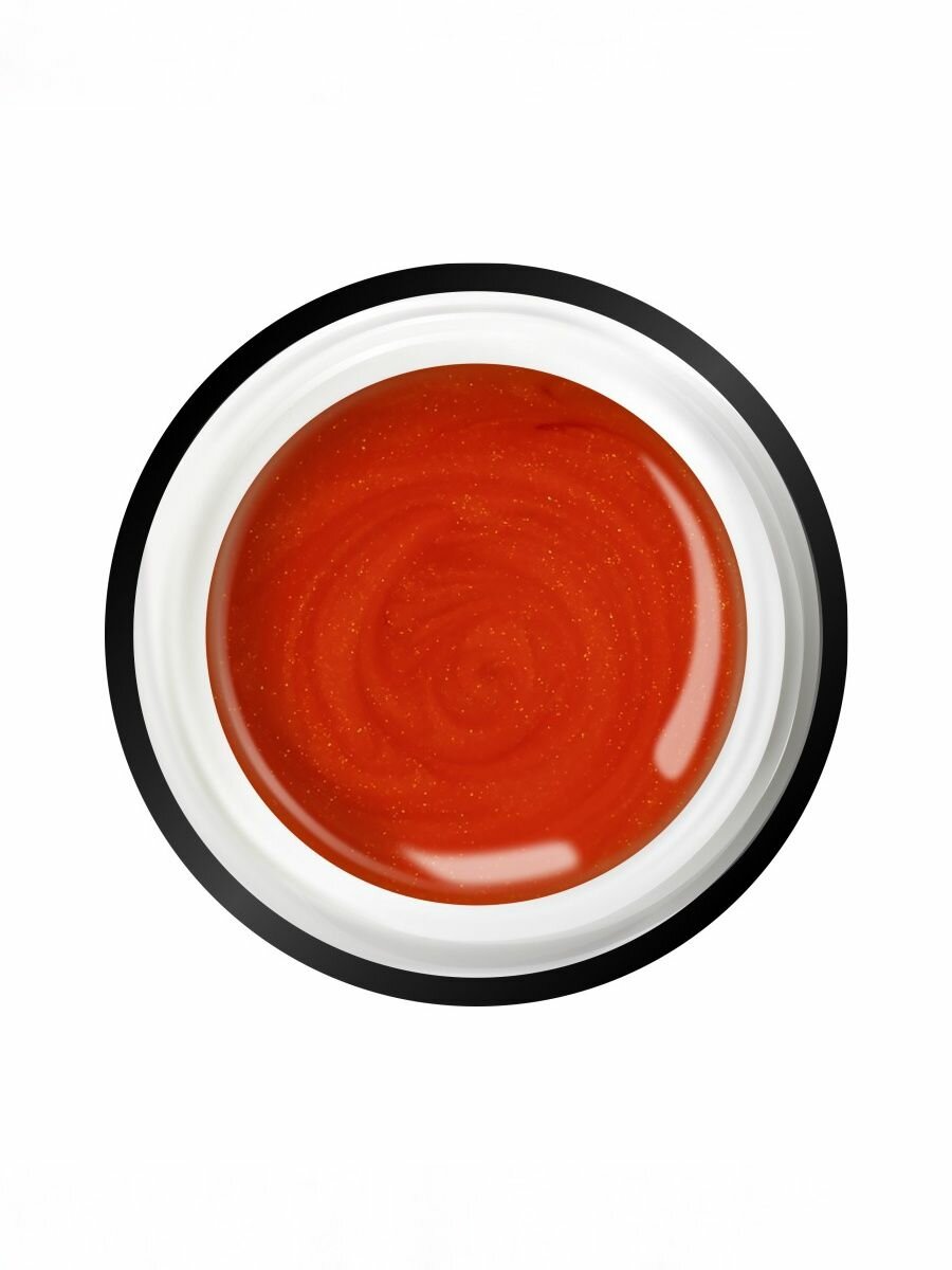 Nail Club Гель-краска с шиммером и с липким слоем GO-81 Chic Red
