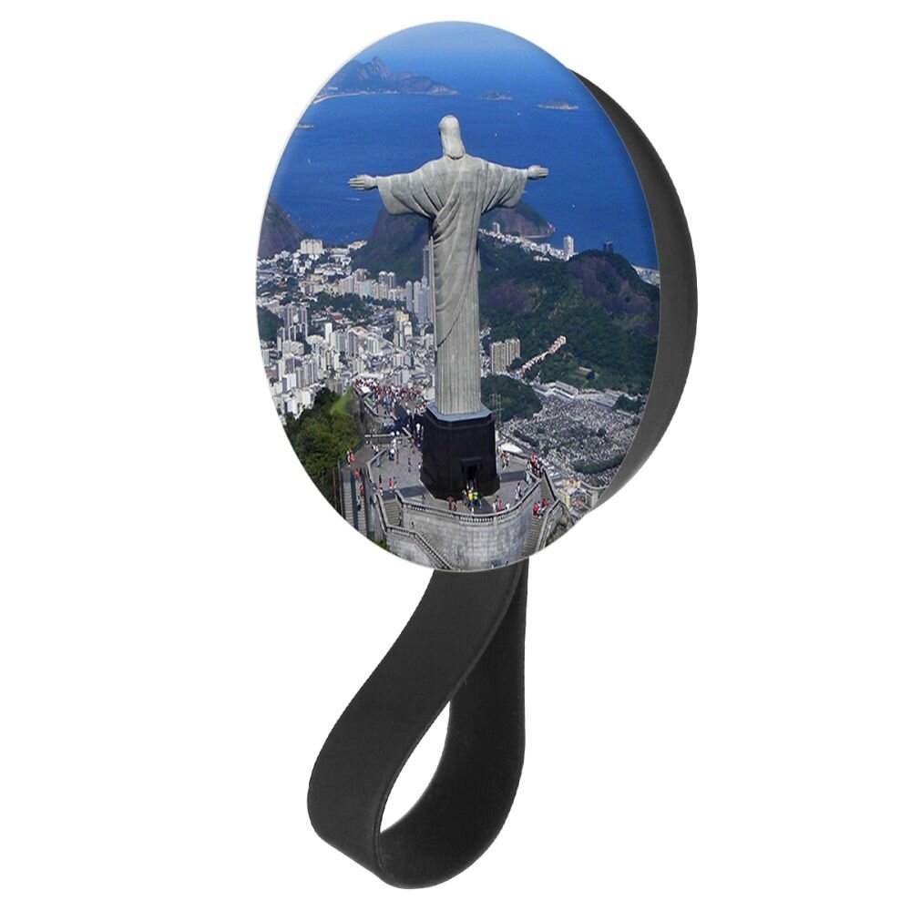 Кольцо-держатель с зеркалом Krutoff для телефона Бразилия, Статуя Христа