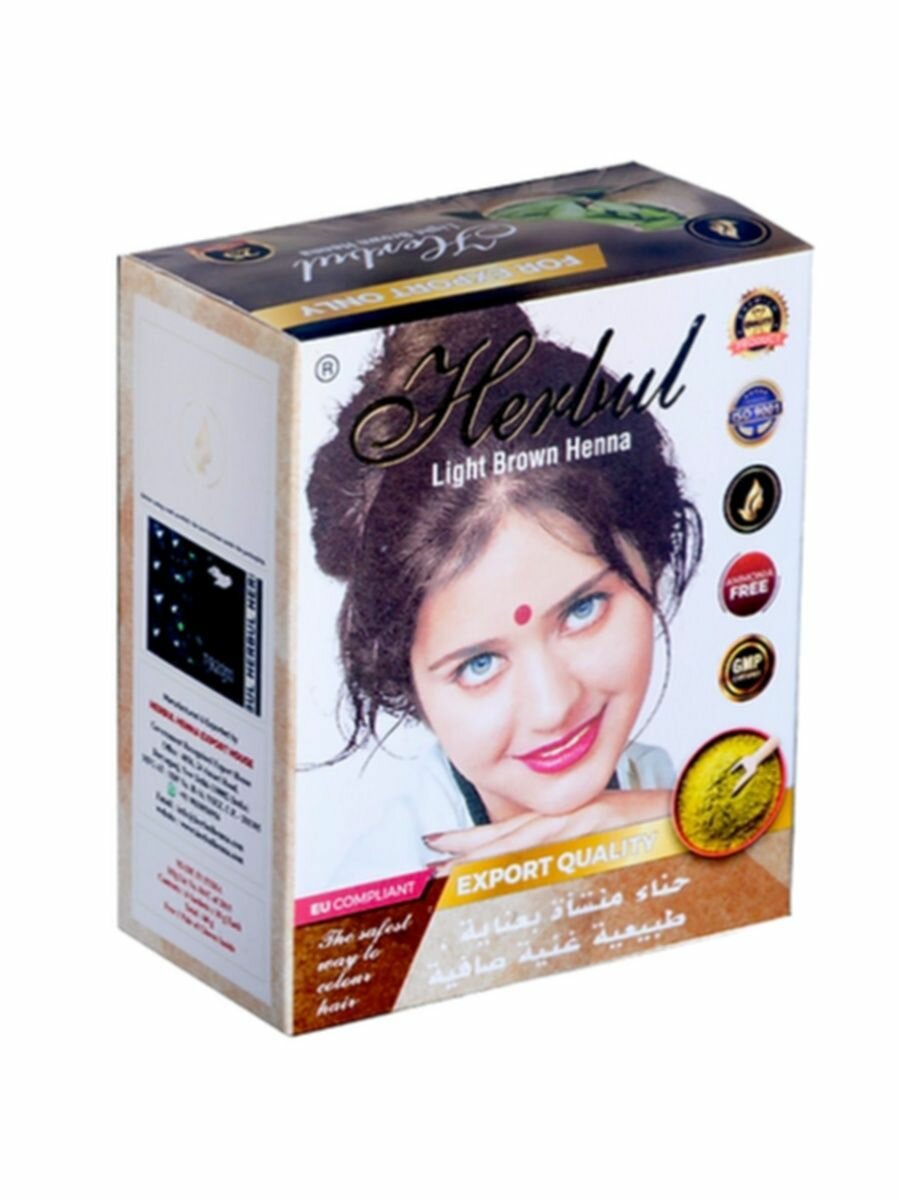 Индийская краска на основе хны LIGHT BROWN светло-коричневый