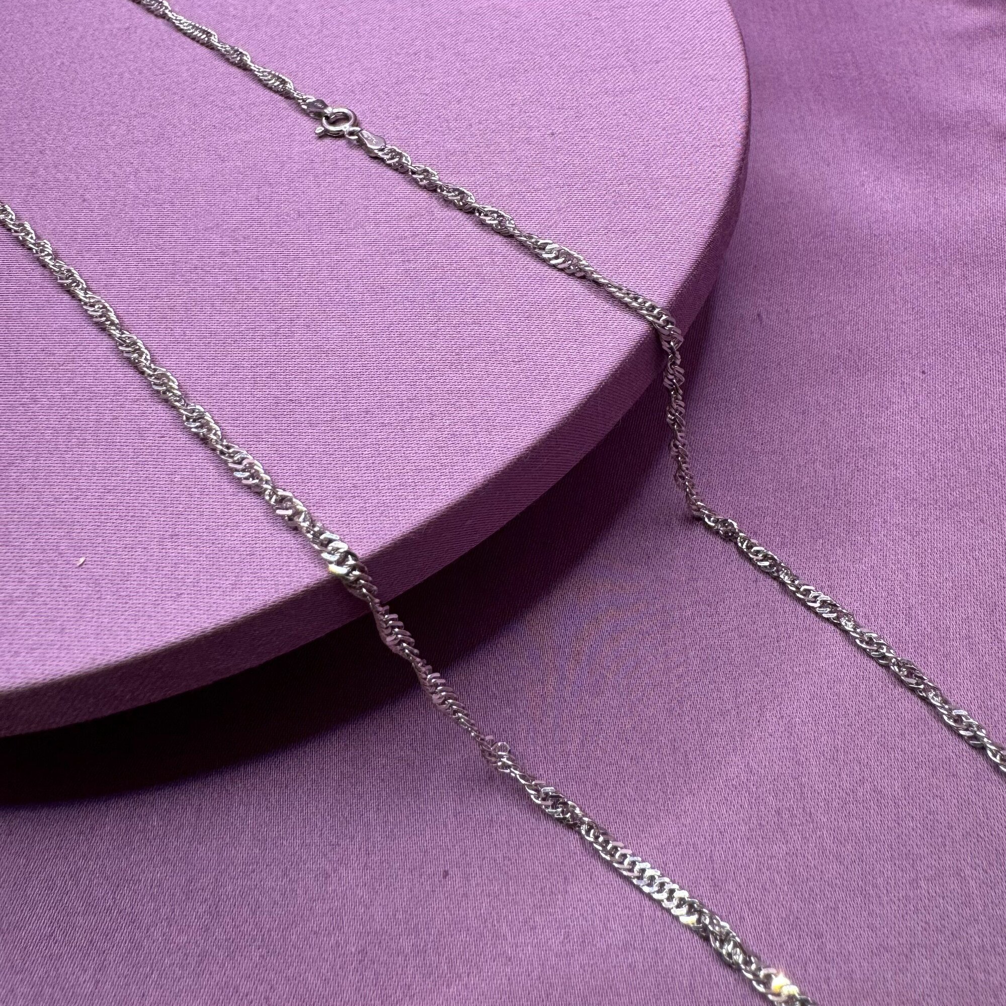 Цепь серебро, 925 проба, родирование