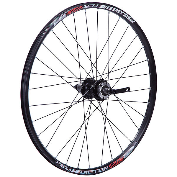 Колесо 24" заднее, двойной . обод под disc 32 отв, втулка SF B27F аллюм, экс-к, пром подшип подшип. Под касет. 8-9 ск.