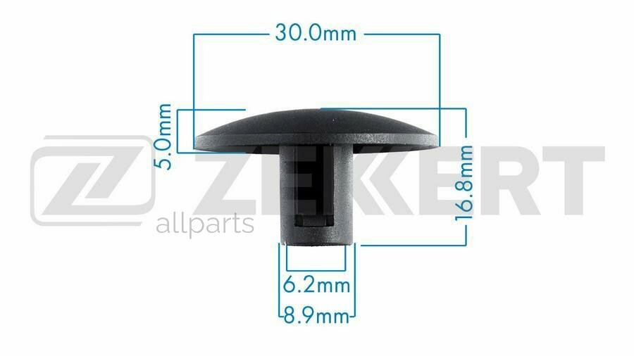 ZEKKERT BE-2091 Клипса крепёжная Renault (миним. кол-во заказа 10 шт)
