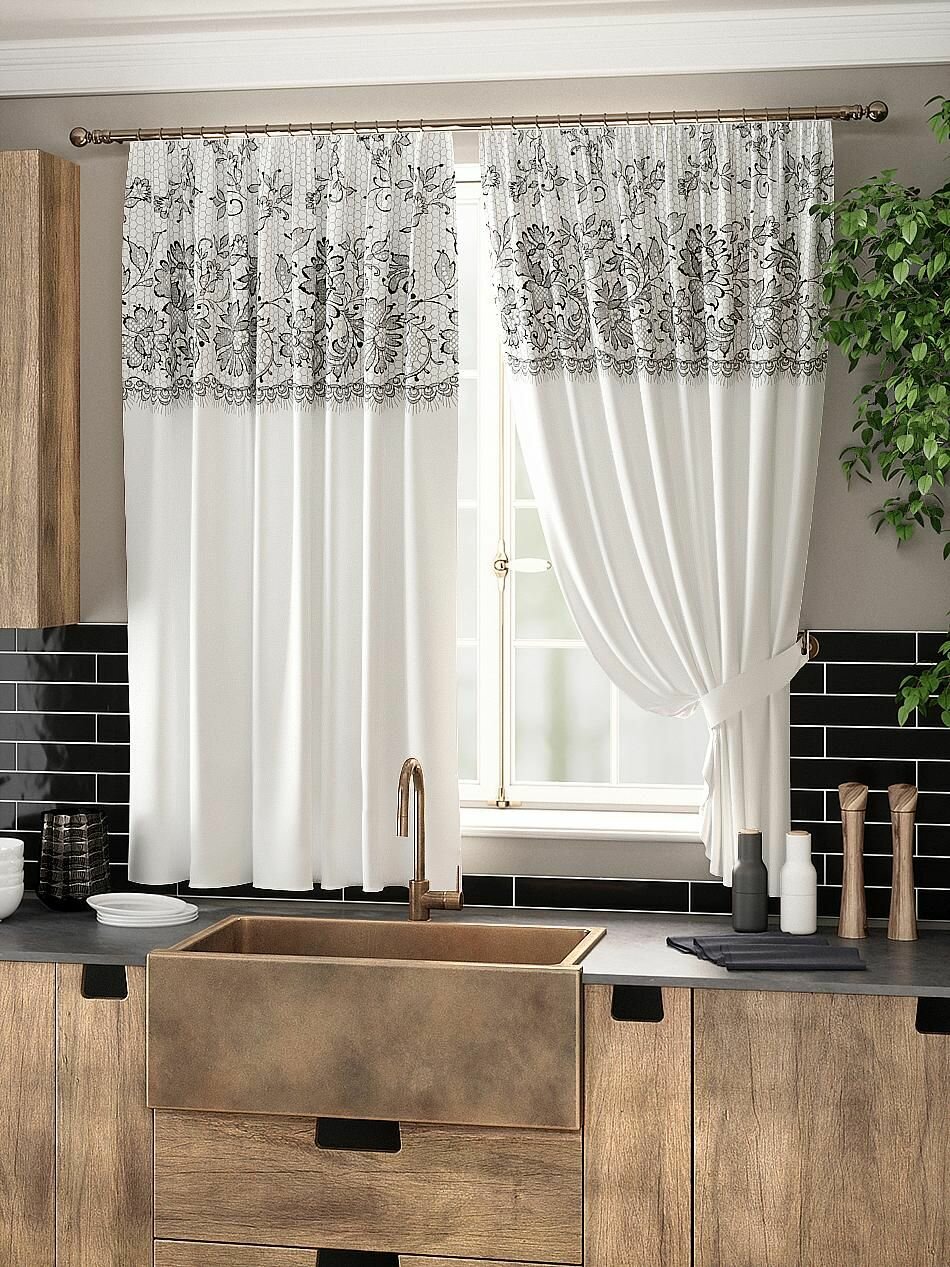Комплекты штор AT HOME / шторы в комнату 150х180 см / Ниорна