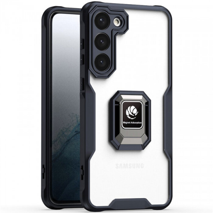 Magnet Ring 2 Противоударный чехол с кольцом и защитой камеры для Samsung Galaxy S23