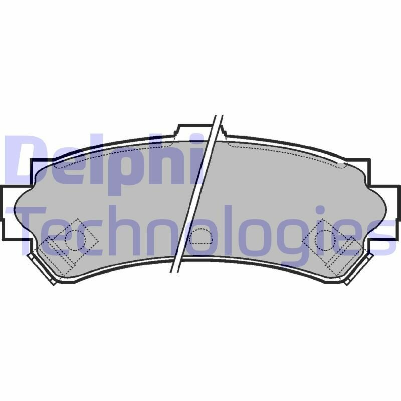 Колодки тормозные дисковые комплект Nissan, DELPHI LP1012 (1 шт.)
