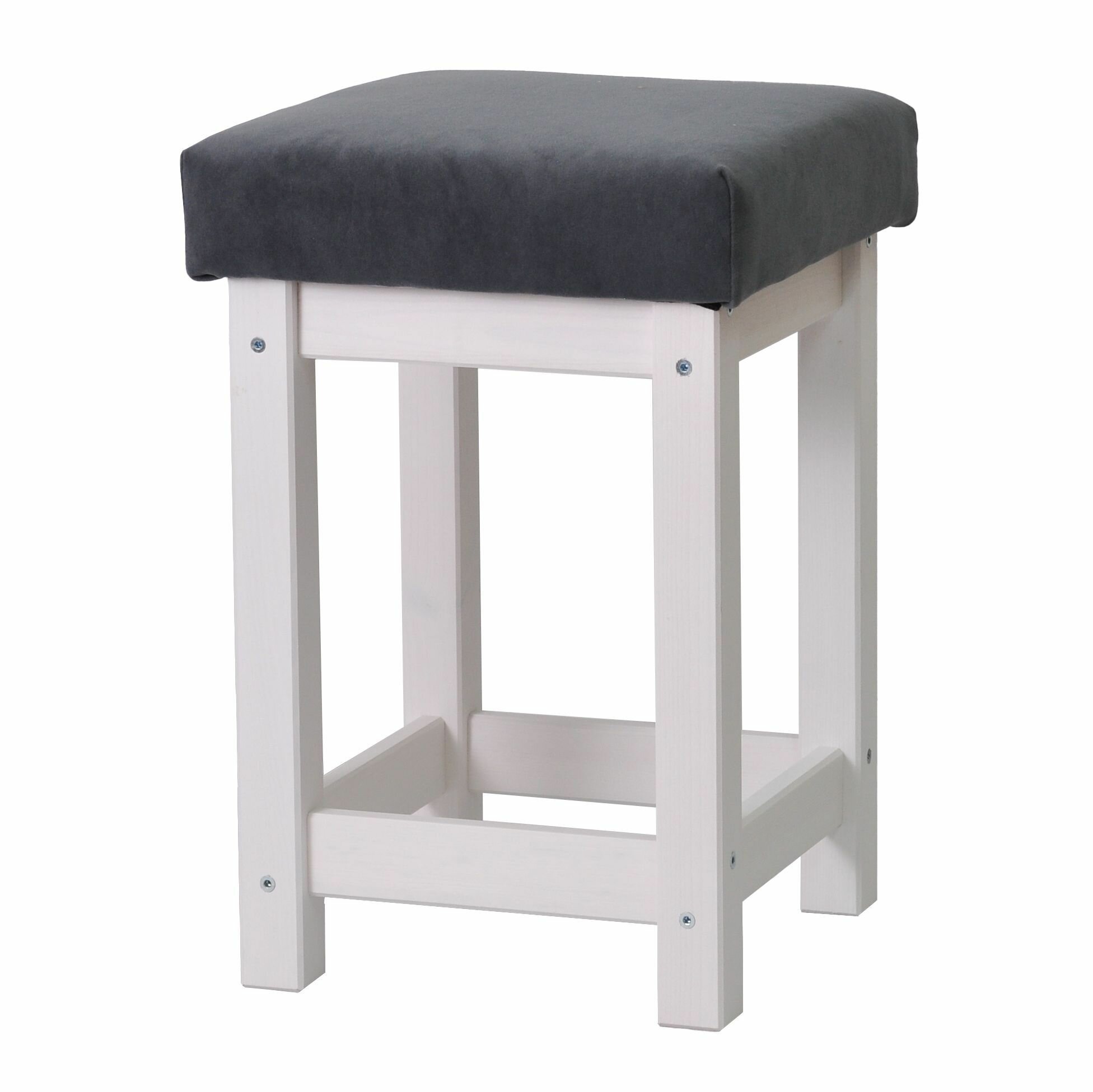 Табурет для кухни, 33х33х51, Оливия, банкетка в прихожую, деревянный, белый, IKEA