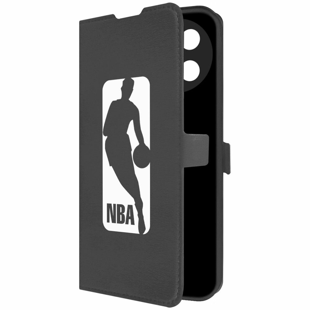 Чехол-книжка Krutoff Eco Book для Realme 11 4G NBA (НБА) (черный)