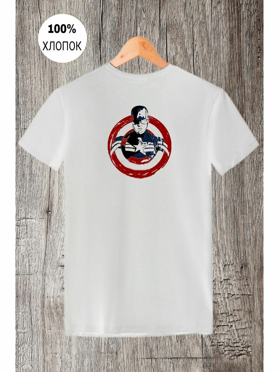 Футболка АРТ MARVEL КАПИТАН АМЕРИКА ЩИТ