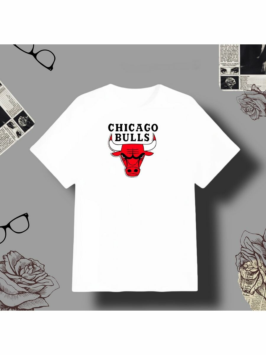 Футболка красный бык chicago bulls