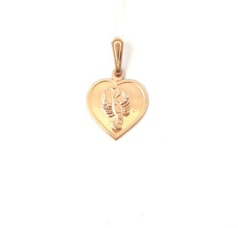 Подвеска, красное золото, 585 проба