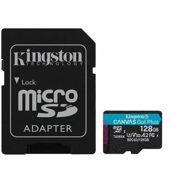 128Gb - Kingston Canvas Go! Micro Secure Digital HC Class10 UHS-I Canvas Select