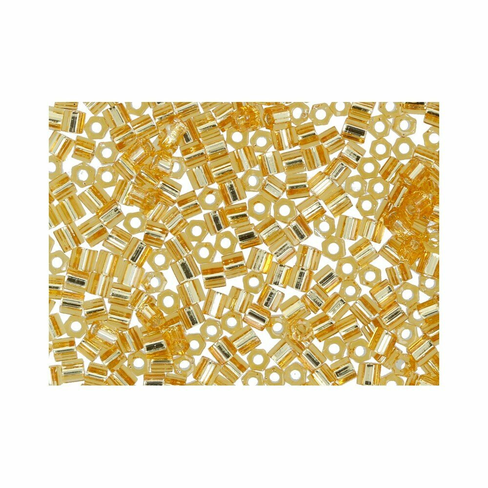 Бисер TOHO 11/0, Hexagon, №3, 2,2 мм, 5 штх5 г, №0022B, золотистый