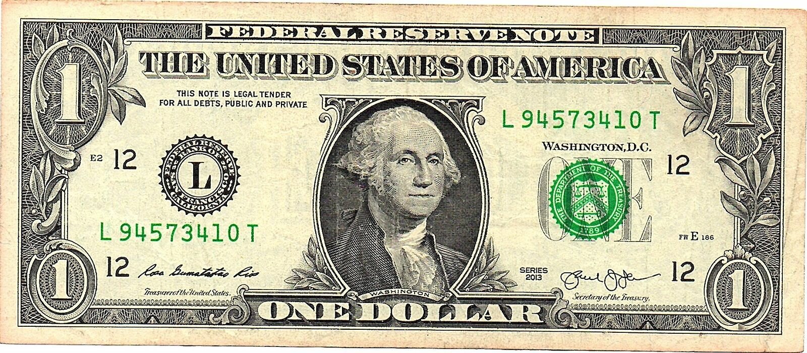 Доллар 2013 год США 94573410