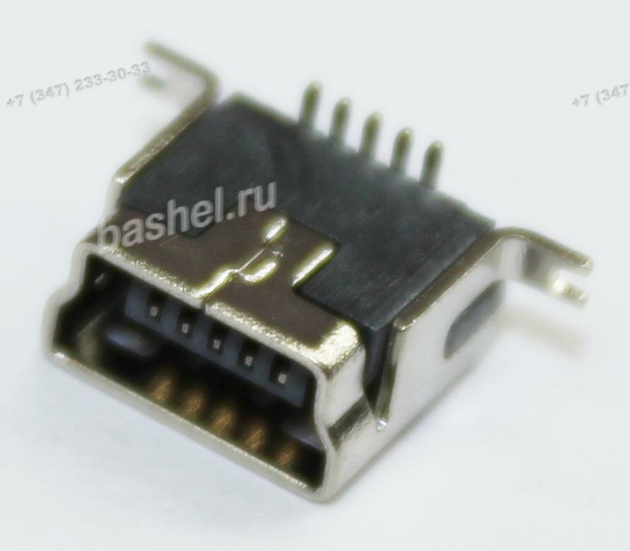 Гнездо USB mini (F) на плату, 5 контактов (5FS SMD)