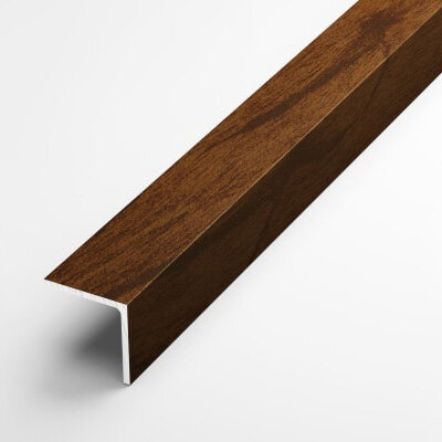 Уголок алюминиевый 20х20 мм, длина 2,7 м, профиль угловой внешний Лука УП 06-27, декор мербау 093