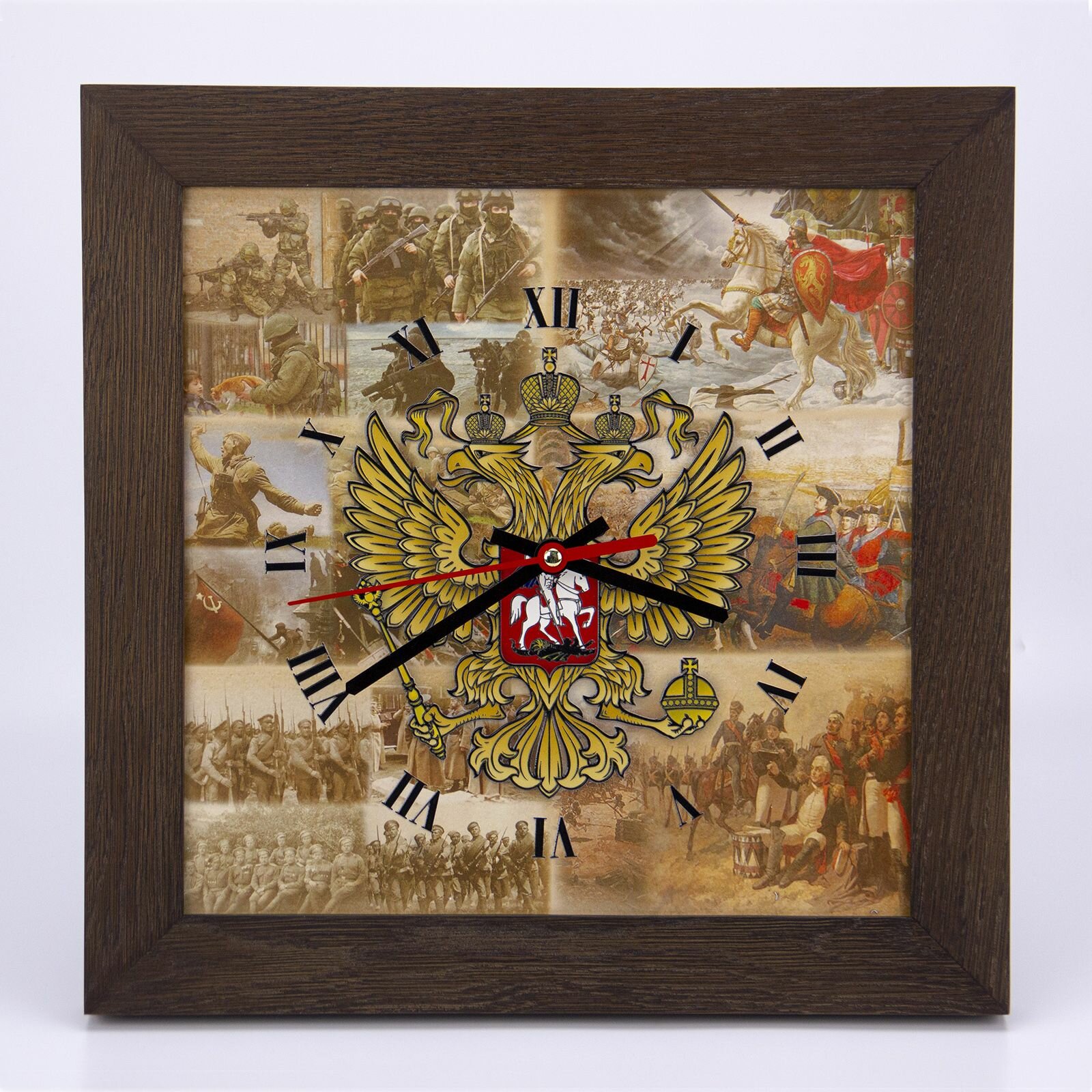 Часы настенные "Герб РФ. Слава Защитникам России"