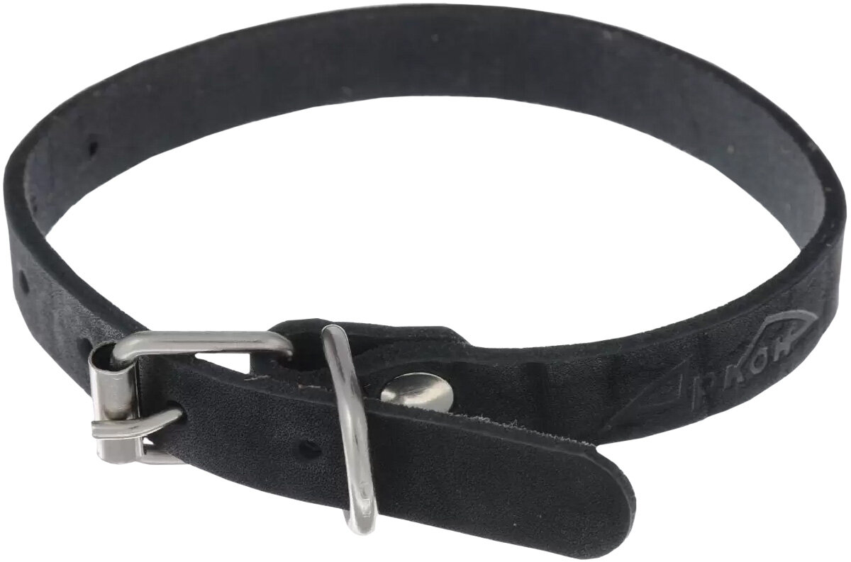 Ошейник для собак кожаный черный 21 - 29 см x 14 мм Аркон о14/1ч