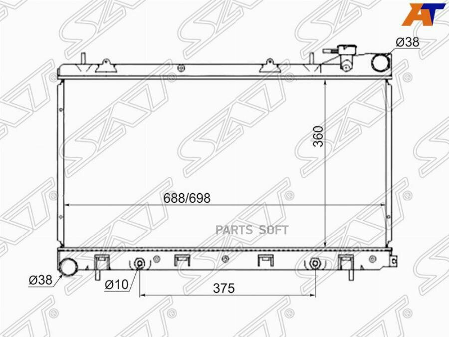 Радиатор Subaru Forester 02-08 / Impreza 00-07 SAT SG-SB0001-02 | цена за 1 шт