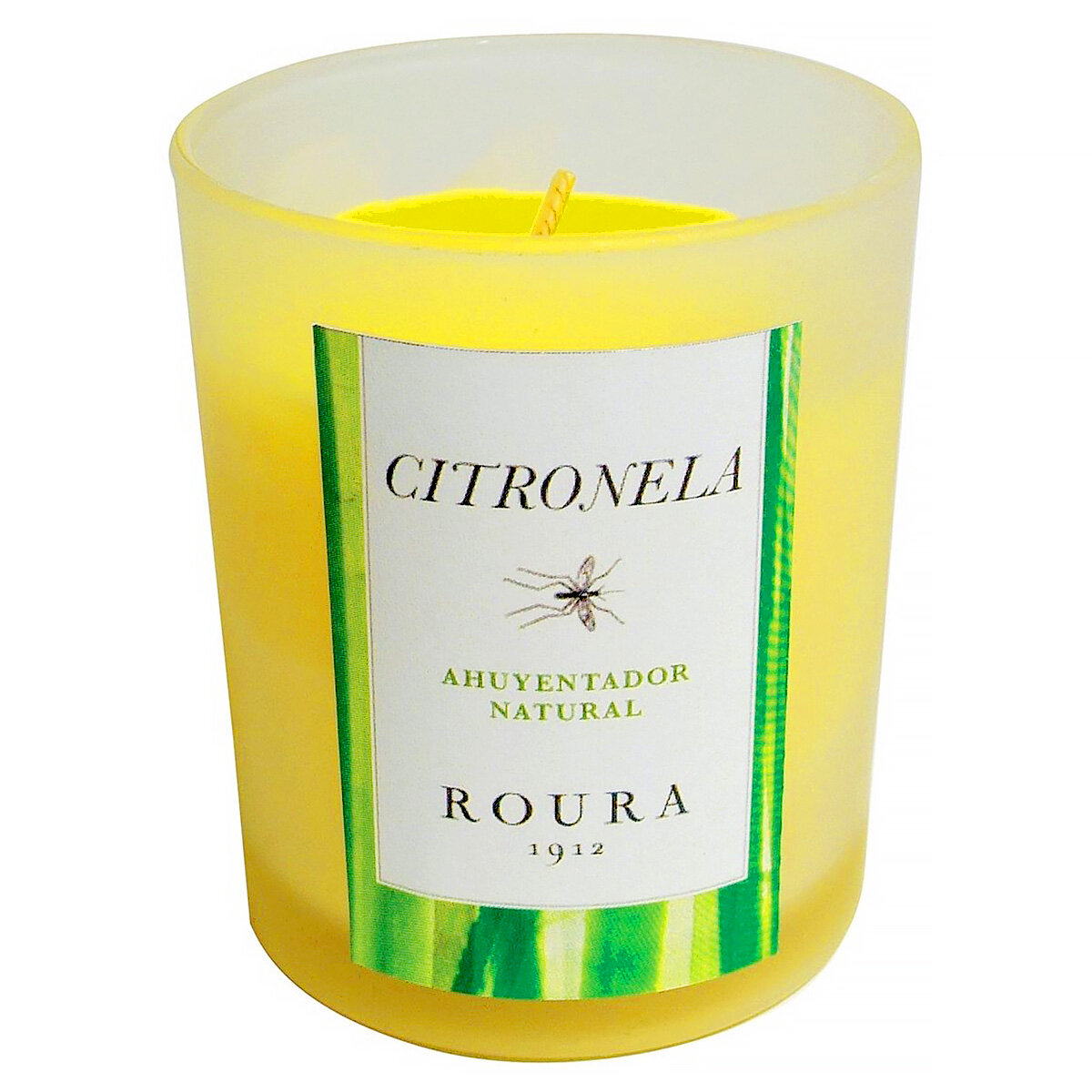 ROURA Свеча антимоскитная в стеклянном стакане d. 7 x 8.3 см 130 г CITRONELLA